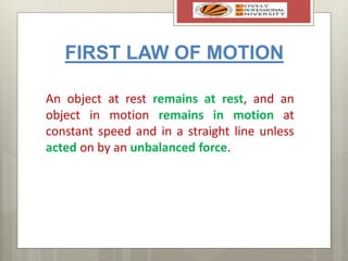 LAWS OF MOTION | PPTX