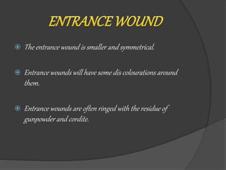 Firearm injuries | PPTX | Arms & Ammunition | Sensitive Topics