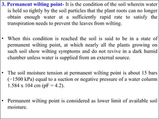 Soil -water -plant relationship | PPTX
