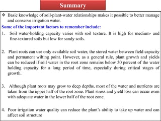 Soil -water -plant relationship | PPTX