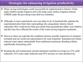 Advance in irrigation management, irrigation project | PPTX