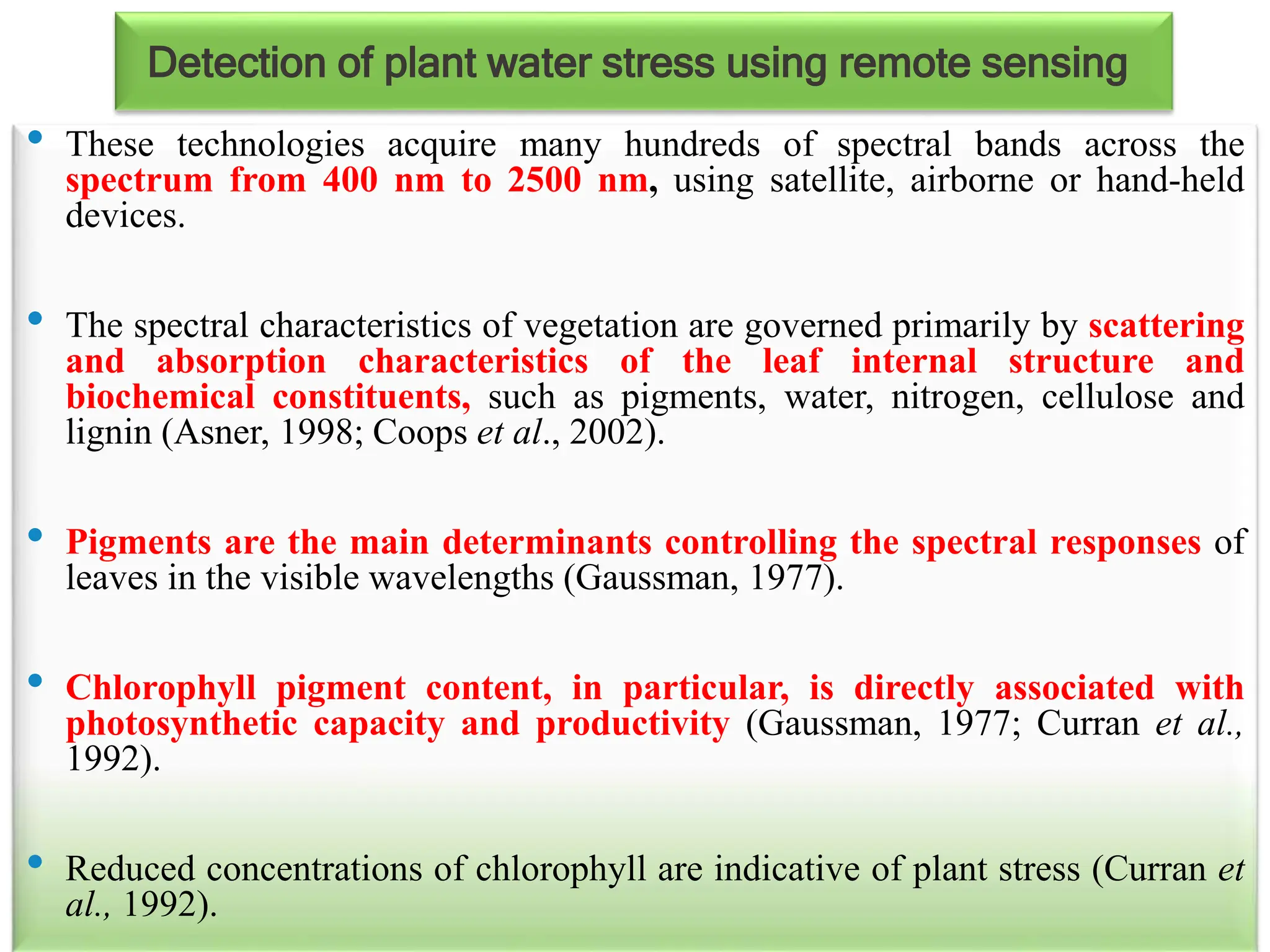 ‘Crop Modeling for Stress Situation , Assessing Stress through Remote ...