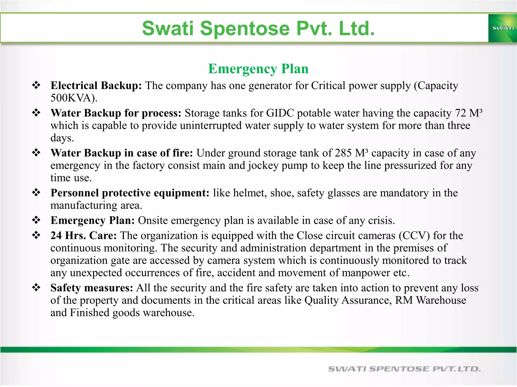 Swati spentose pvt Ltd.- Introduction | PPTX