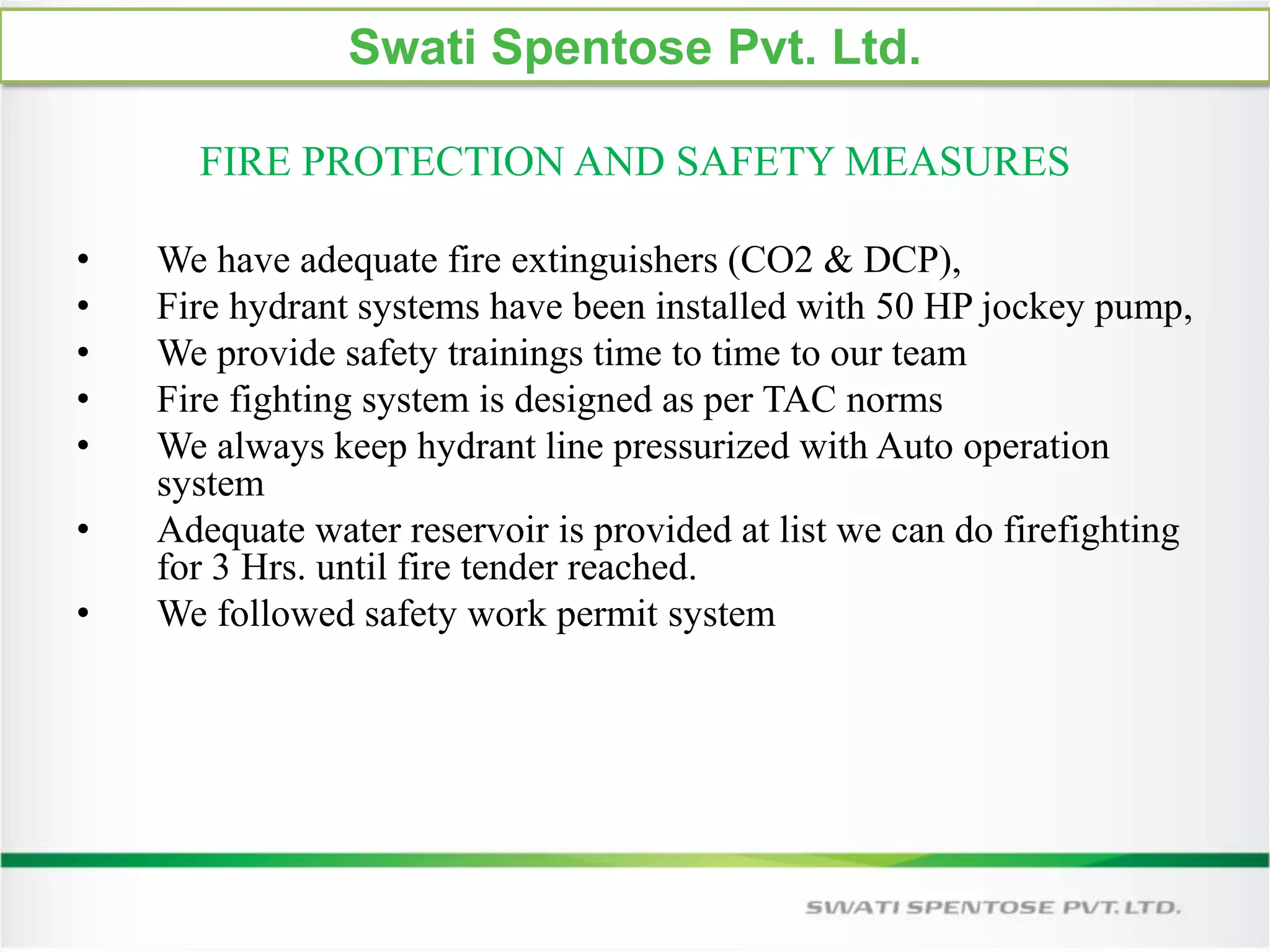 Swati spentose pvt Ltd.- Introduction | PPTX