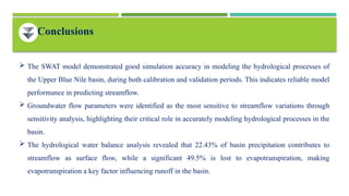 hydro logical modelling using Soil and water assessment toll | PPTX