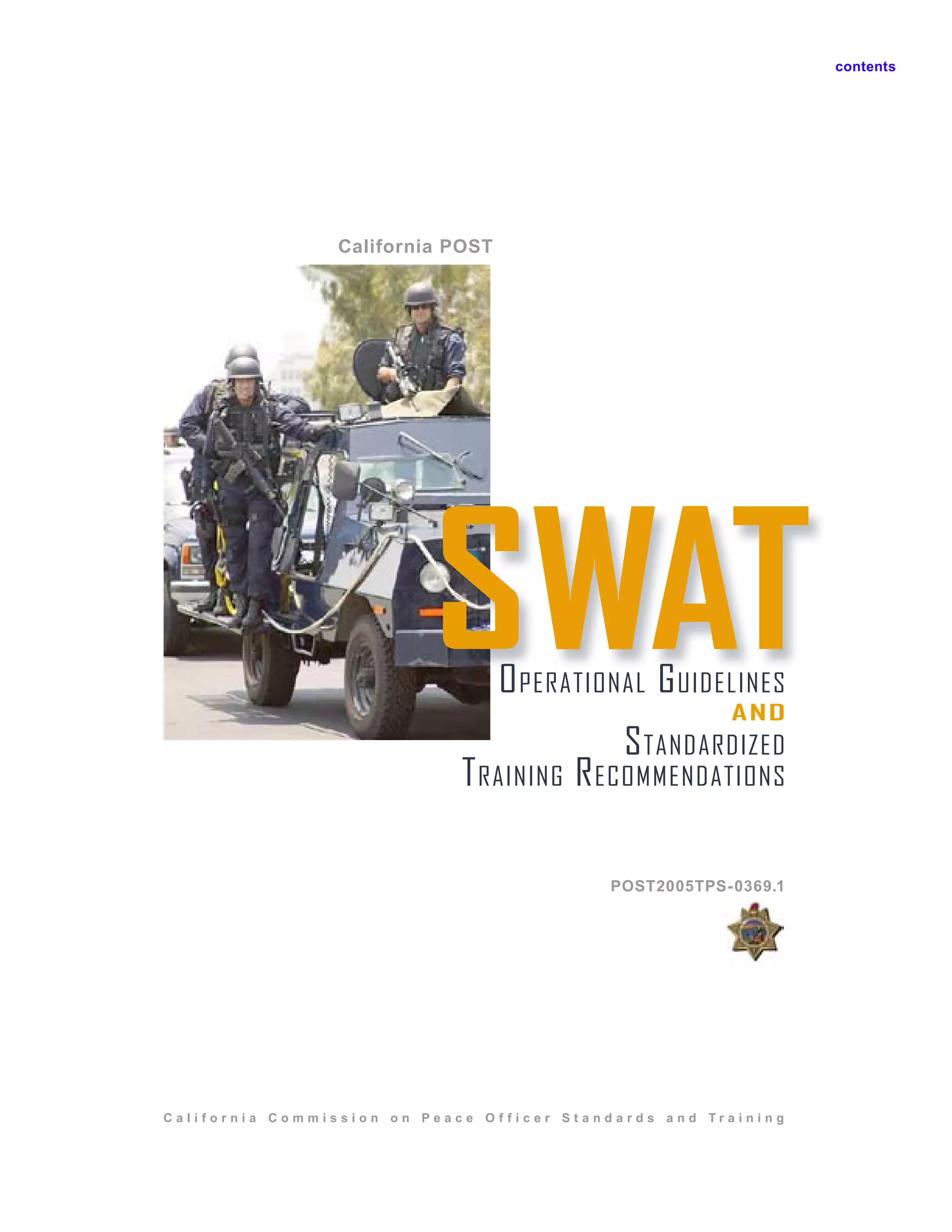 Swat Training Manual | PDF