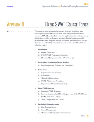 Swat Training Manual | PDF