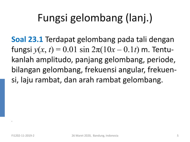 Ilustrasi penjalaran gelombang | PPT