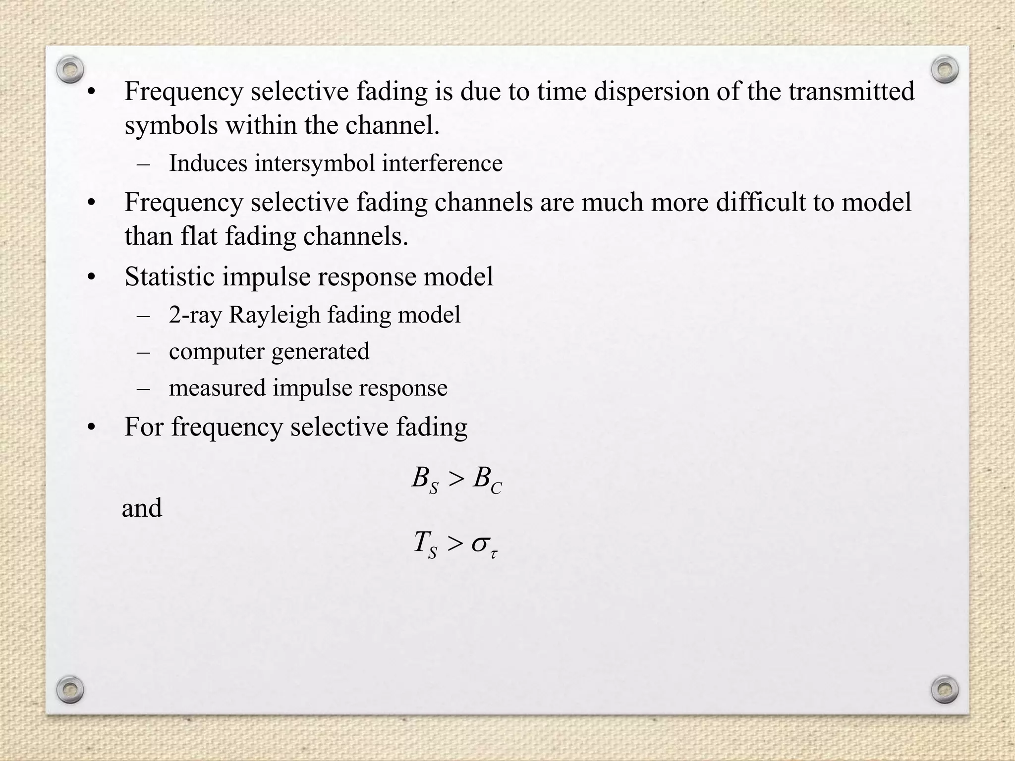 Small-Scale Fading and Multipath | PPT