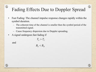 Small-Scale Fading and Multipath | PPT