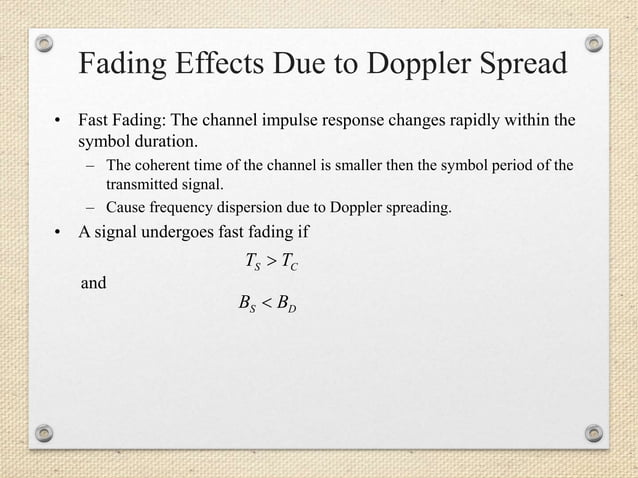 Small-Scale Fading and Multipath | PPT