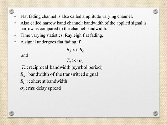 Small-Scale Fading and Multipath | PPT