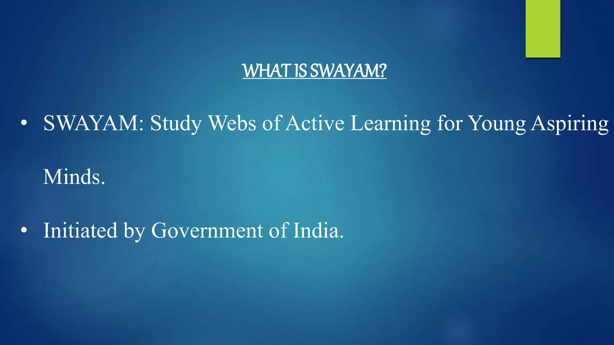 Swayam | PPTX