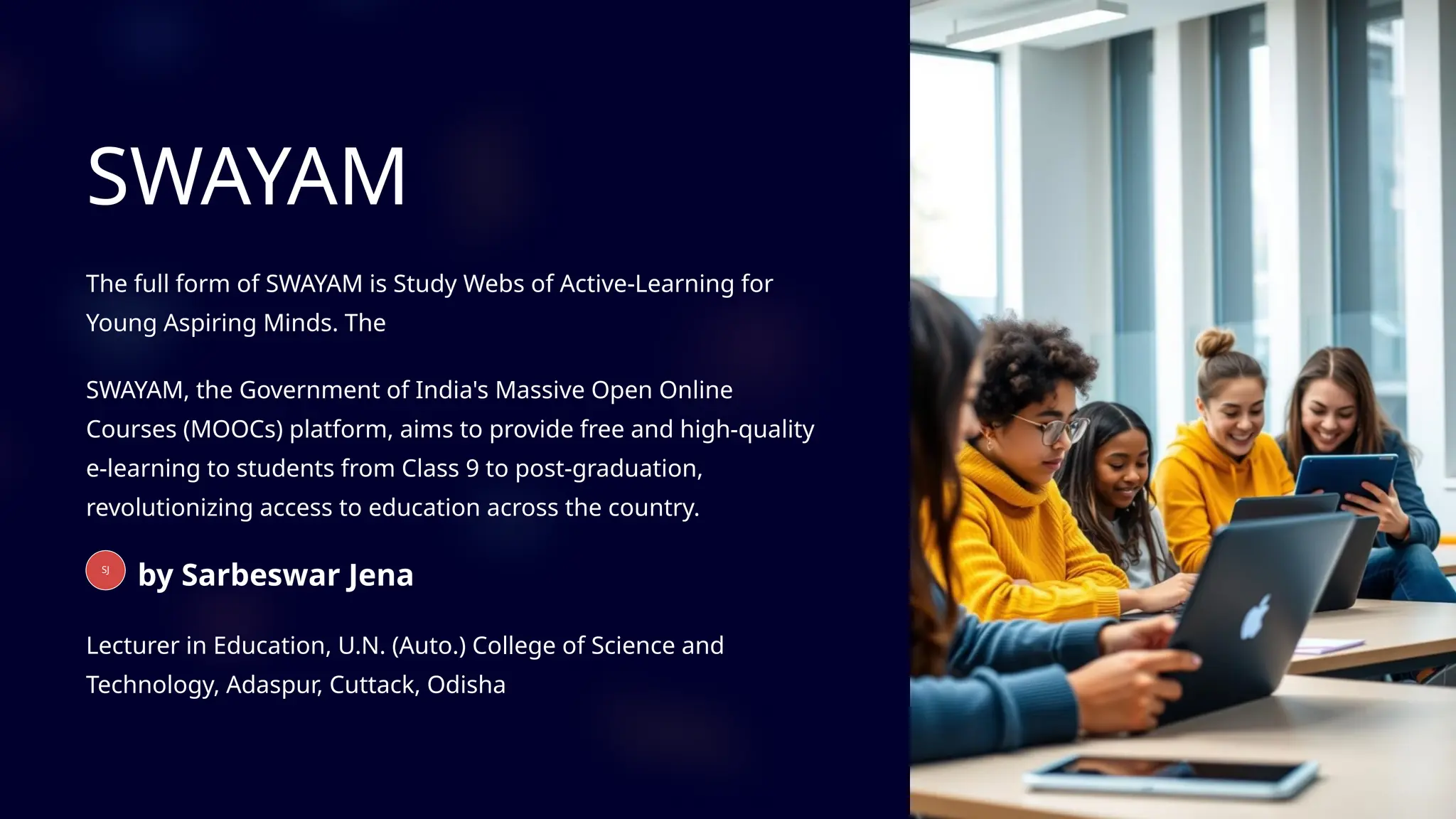 SWAYAM | PPT on SWAYAM | Notes on SWAYAM | PPTX