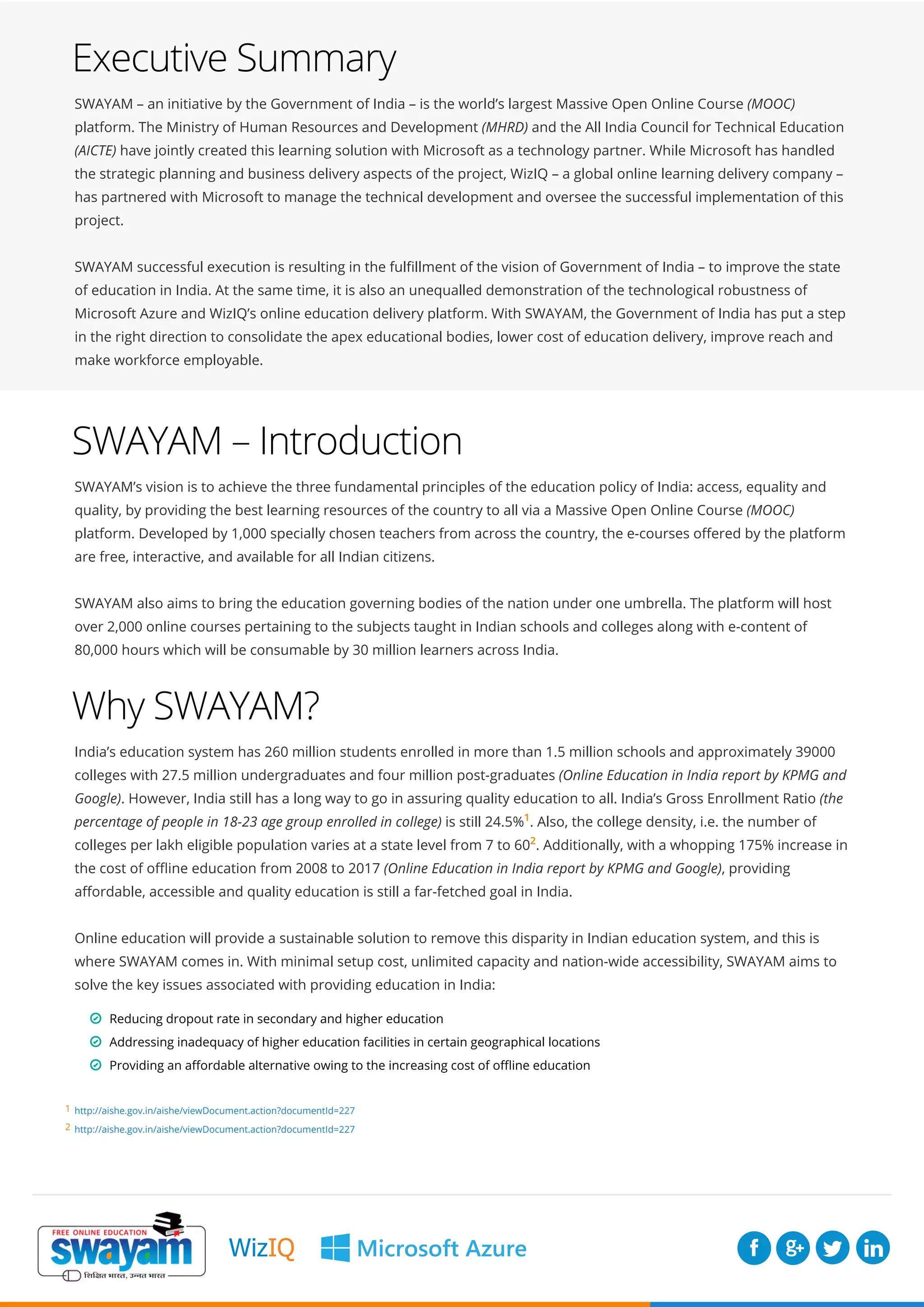 Swayan - World's Largest MOOC Platform | PDF