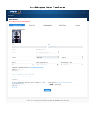 SWAYAM portal manual | PDF