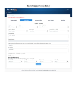 SWAYAM portal manual | PDF