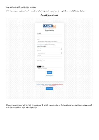 SWAYAM portal manual | PDF