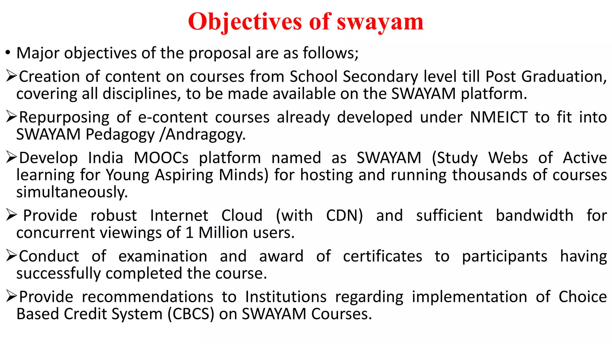 Swayam for higher_education | PPTX