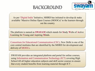 Guidelines for developing online courses for SWAYAM | PPTX