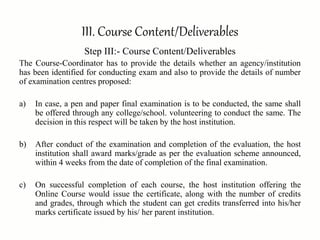 Guidelines for developing online courses for SWAYAM | PPTX