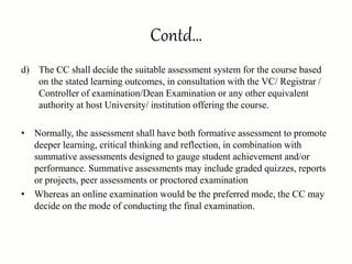 Guidelines for developing online courses for SWAYAM | PPTX