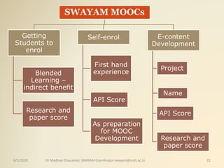 Swayam moocs development md 01062020 | PPT