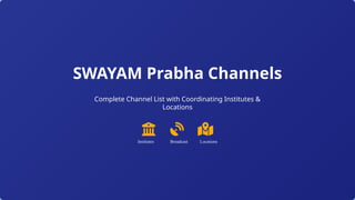 SWAYAM Prabha Channels with Coordinators.pptx