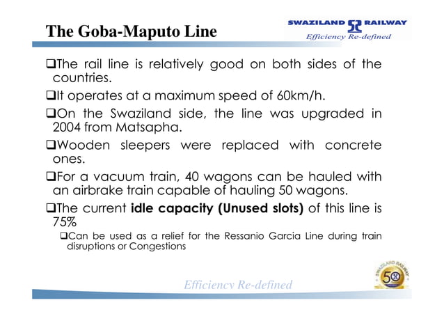 Maputo Development Corridor update: Swaziland Rail | PDF | Rail Travel ...