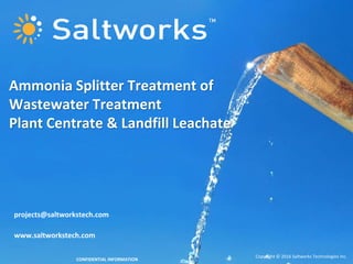 Ammonia Wastewater Treatment: Wastewater Treatment Plant (WWTP ...