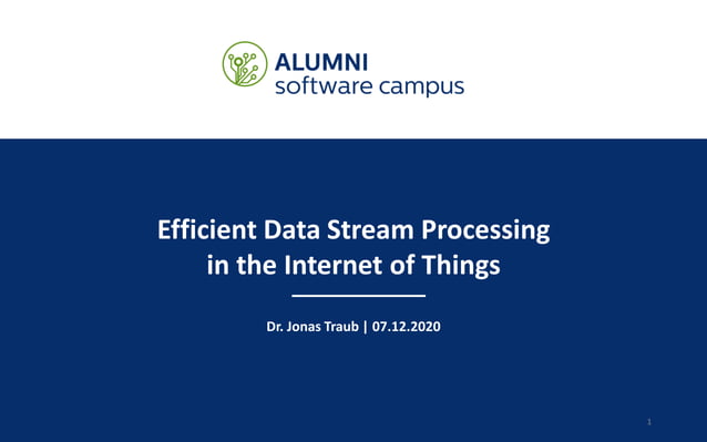Efficient Data Stream Processing in the Internet of Things ...