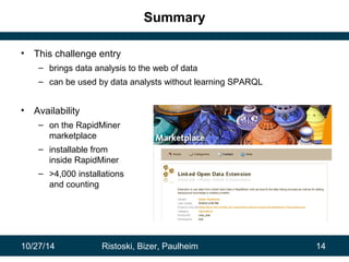 Mining the Web of Linked Data with RapidMiner | ODP