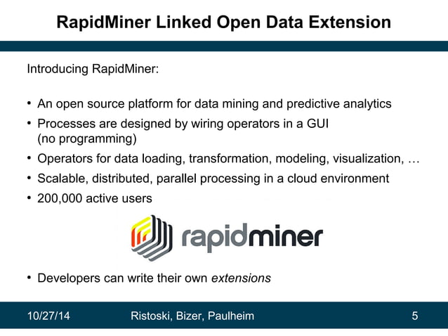 Mining the Web of Linked Data with RapidMiner | PPT