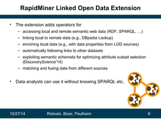 Mining the Web of Linked Data with RapidMiner | ODP