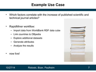 Mining the Web of Linked Data with RapidMiner | ODP