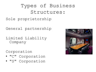 Business Structures | PPTX