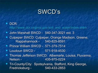 Soil & Water Conservation District -- Land Management & Available Cost ...