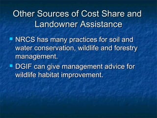 Soil & Water Conservation District -- Land Management & Available Cost ...