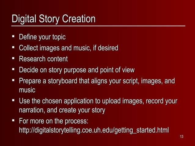 Swcolt 09 Digital Storytelling Tasks | PPT