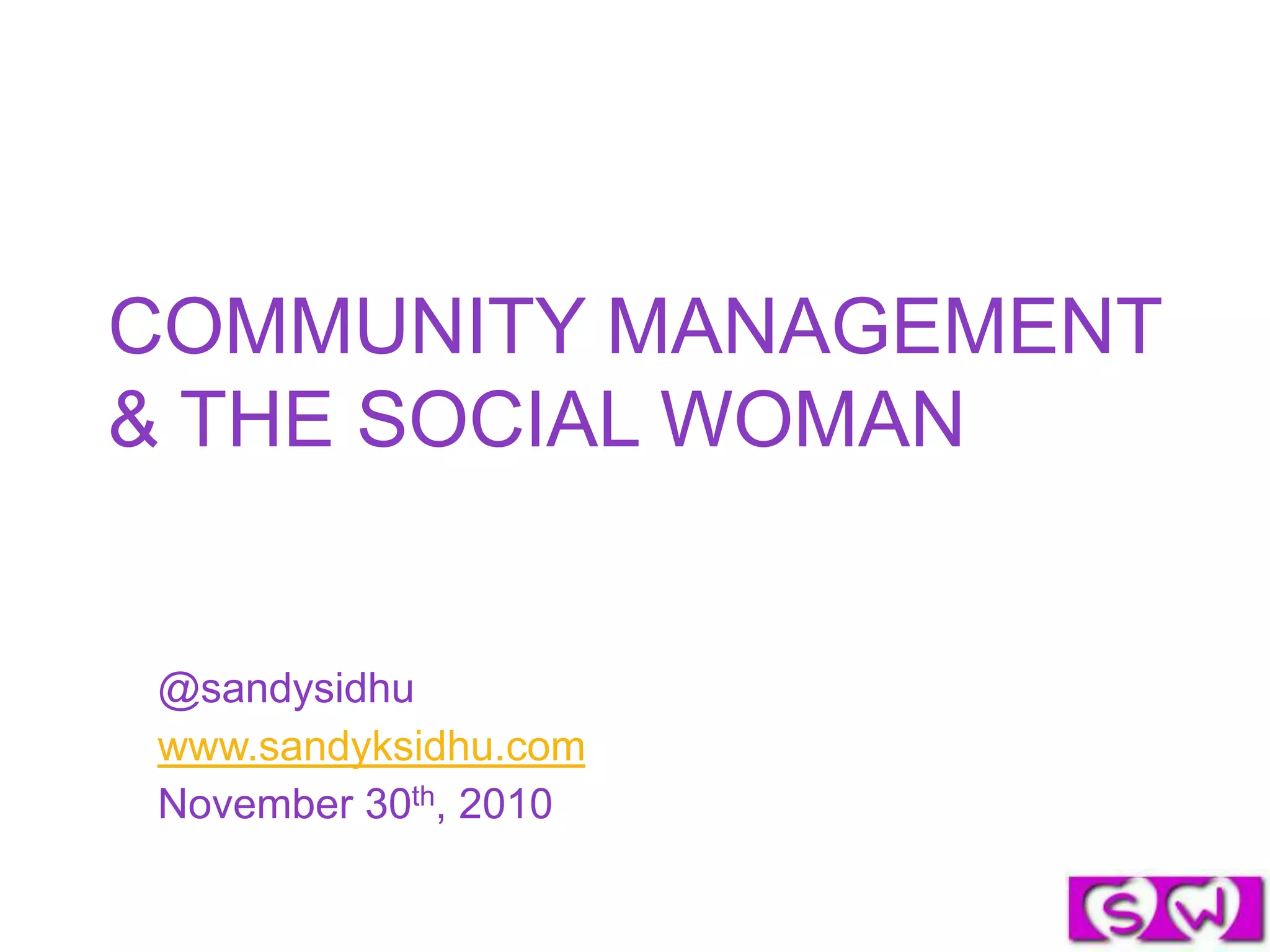 Community Management Tips Pptx
