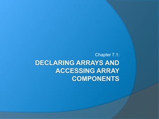 Chapter 7.1 | PPT