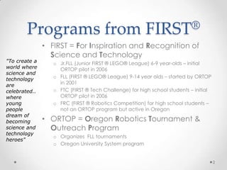 SWCS FLL intro | PPT