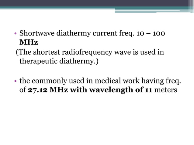 SHORT WAVE DIATHERMY (SWD) | PPTX | Physics | Science