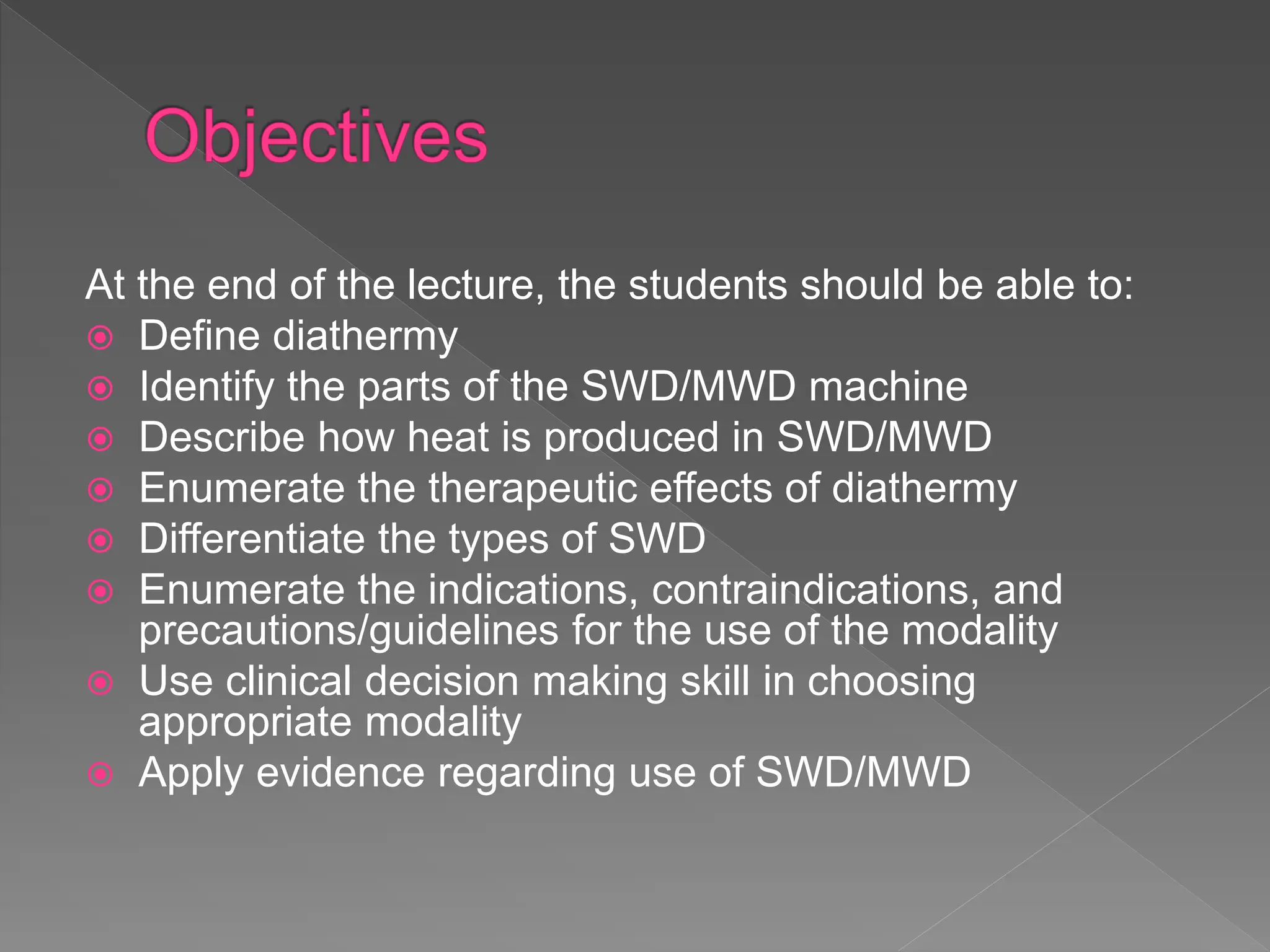Short Wave Diathermy Used in Medical Field | PPT