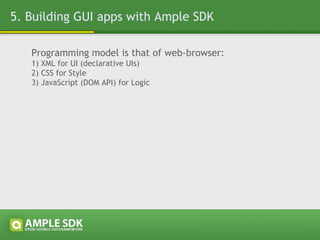 Building Complex GUI Apps The Right Way. With Ample SDK - SWDC2010 | PPT