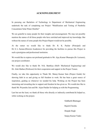 Modification and Testing of Parabolic Concentrator Solar Water ...
