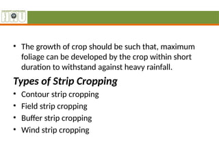 Strip cropping ppt …pptx soil water engineering | PPTX