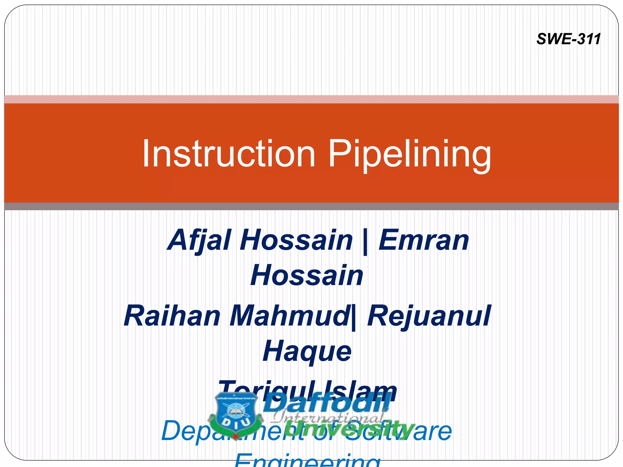 Instruction Pipelining | PPTX