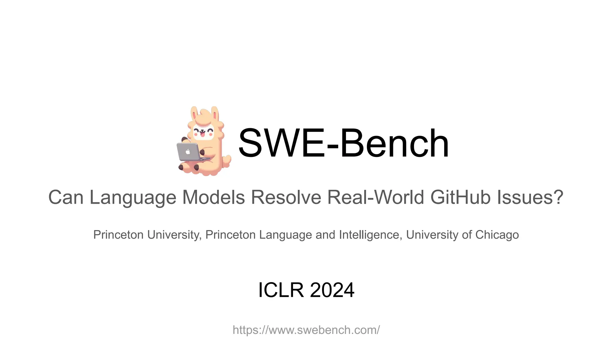 SWE-bench: Can Language Models Resolve Real-World GitHub Issues? | PPTX