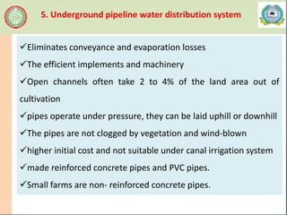 Swe l-8-earthen channels and under ground pipe line | PPTX